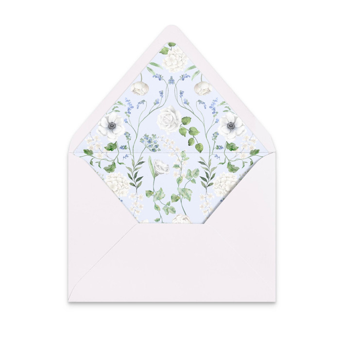 Blue and White Chinoiserie Vine Envelope Liner Wedding Envelope ...