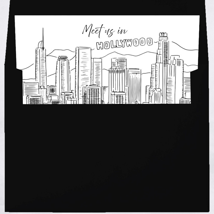 Hollywood Sign Skyline Envelope Liner with custom text/saying | Set of ...