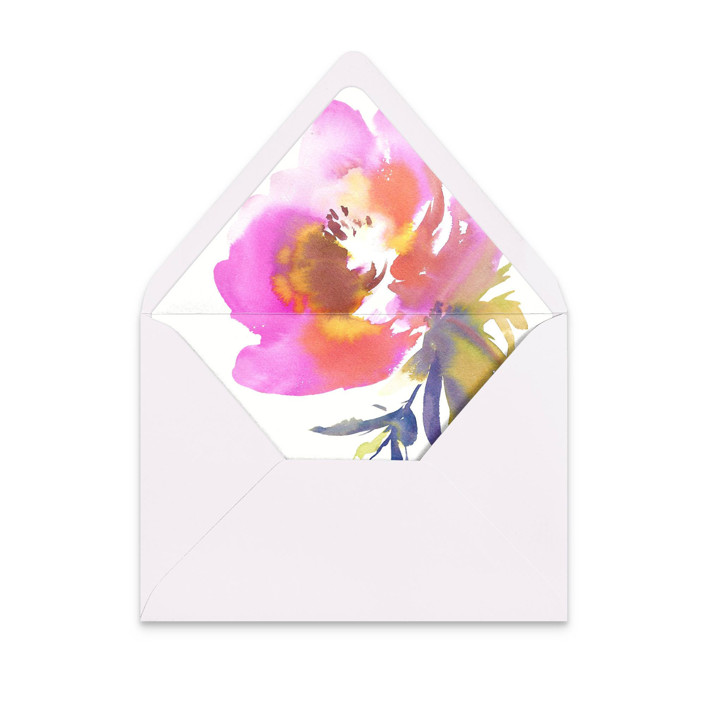 Watercolor Bloom Envelope Liners | Set of 25 | For A7 envelopes ...