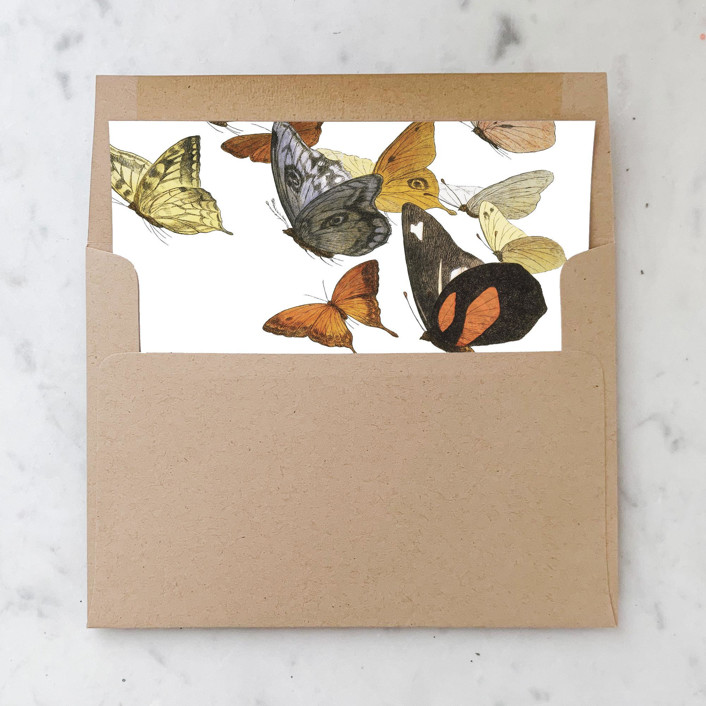 A7 Envelope Liners Butterflies Square Flap (set of 10) Envelope Liners ...