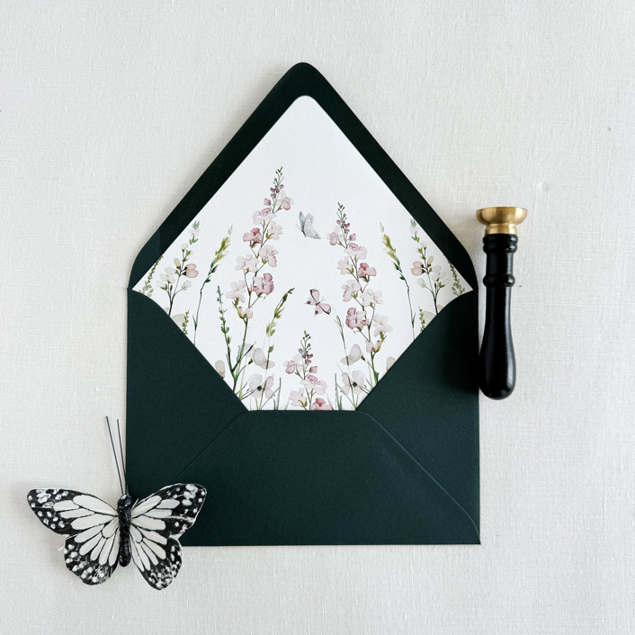 Elegant Wildflower Floral Wedding Invitation Envelope liners, Set of 10 ...