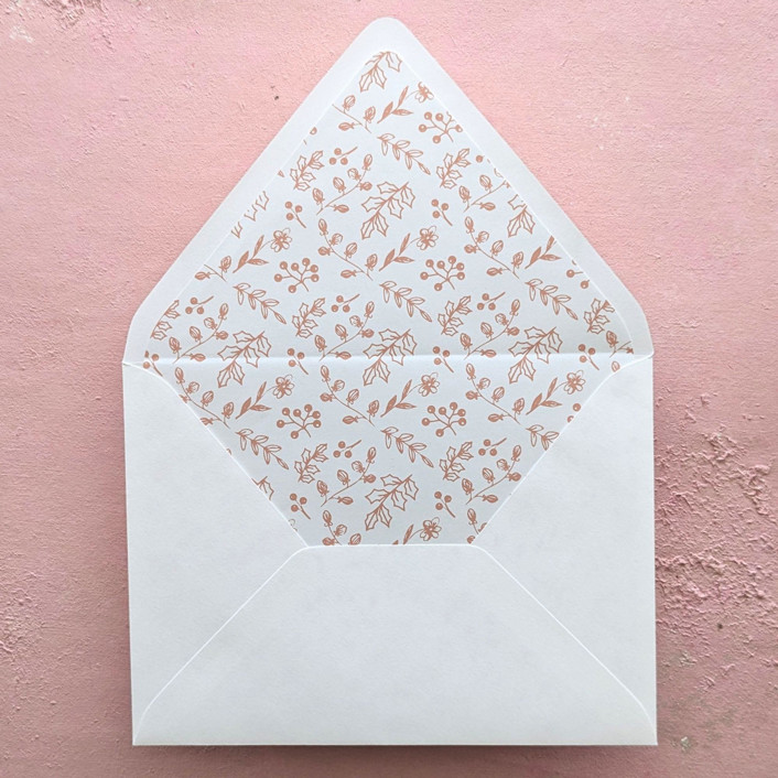 Dusty Pink Winter Envelope Liner - Set of 10 Envelope Liners by Karen ...