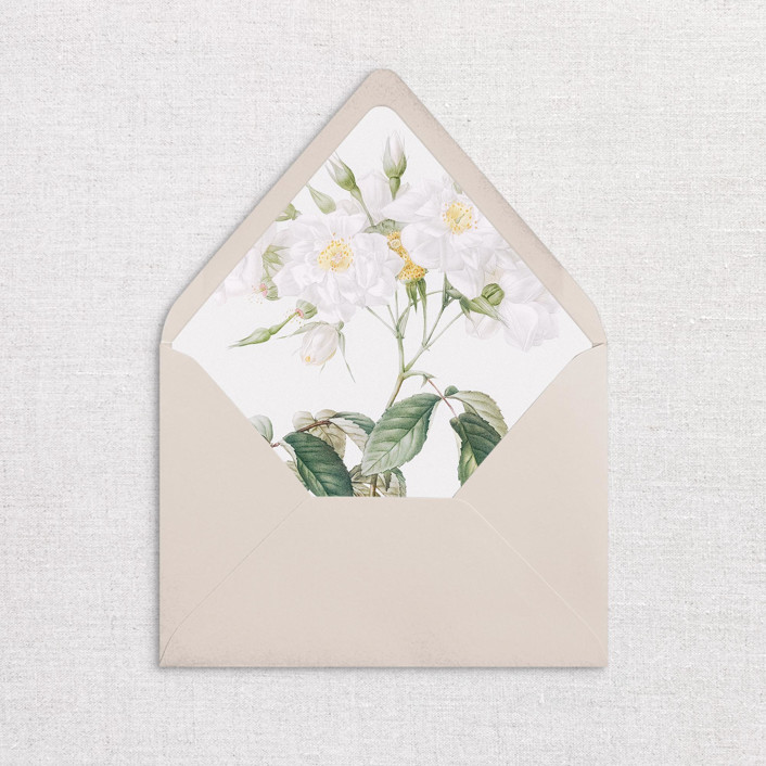 White Floral Envelope Liners, Pack of 25 Envelope Liners by Rachel ...
