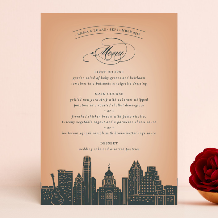 Big City - Austin Menus by Hooray Creative | Minted