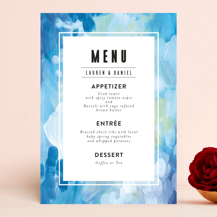 Gallery Abstract Art Menus by Alethea and Ruth | Minted