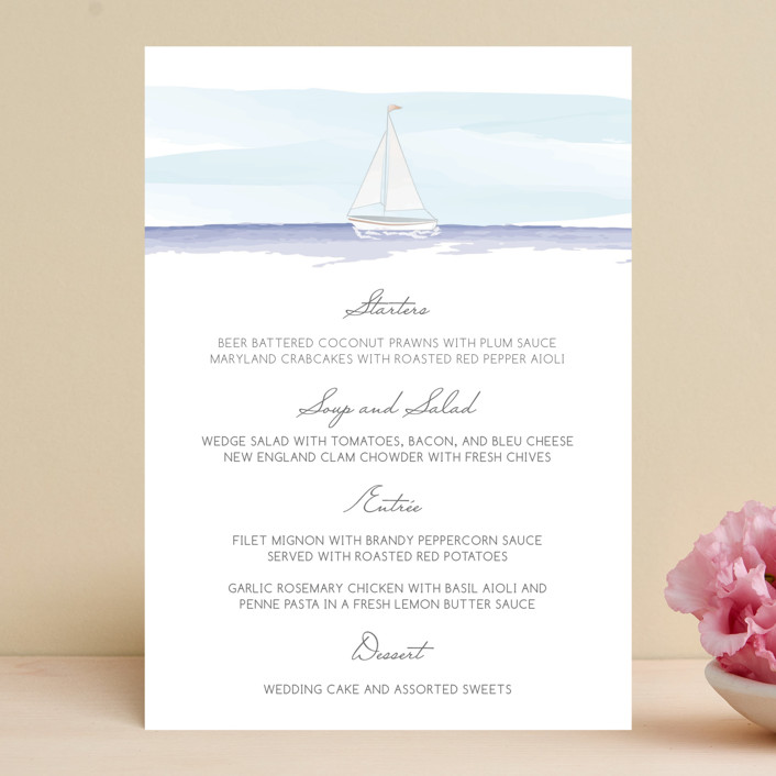 Set Sail Menus by Sarah Brown | Minted