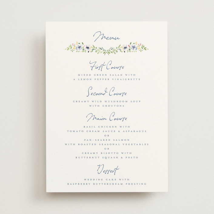 Meadow Whisper Menus by Petra Kern | Minted