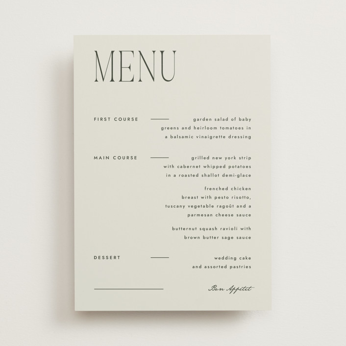 Hayes Menus by Blustery August | Minted
