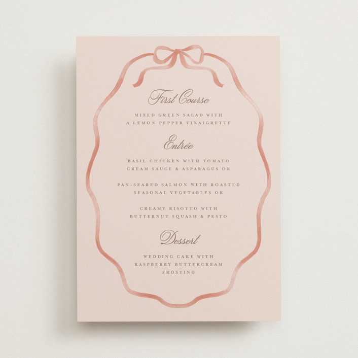 Simple Ribbon Menus by Kristen Smith | Minted
