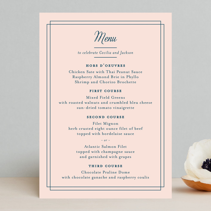 Chic Gala Menus by Kimberly FitzSimons | Minted