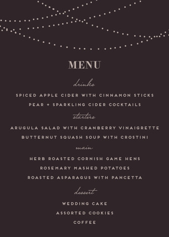 Lavish Menus by Design Lotus | Minted