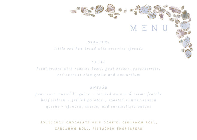 Rocky Seaside Frame Menus by Shiny Penny Studio | Minted