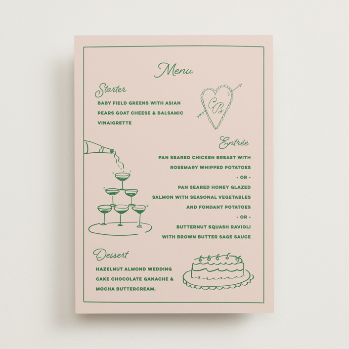 Crazy Little Thing Called Love Menus by Helena Vitto | Minted