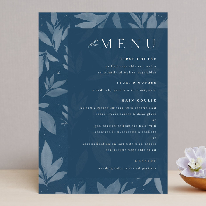 Linen Menus by Ashley Rosenbaum | Minted