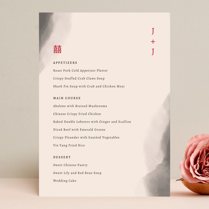 Ink Blossoms Menus by Ani Somi | Minted