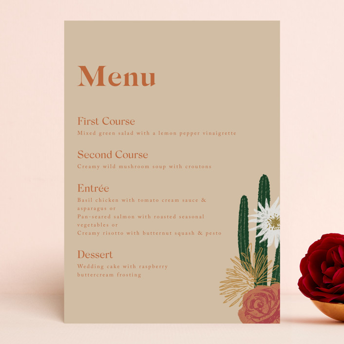 boho desert Menus by Cass Loh | Minted