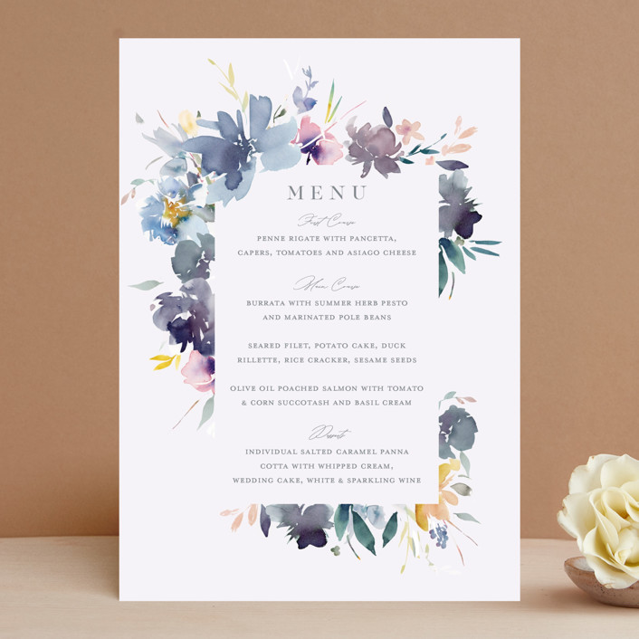 Cheerful Bouquet Menus by Lori Wemple | Minted