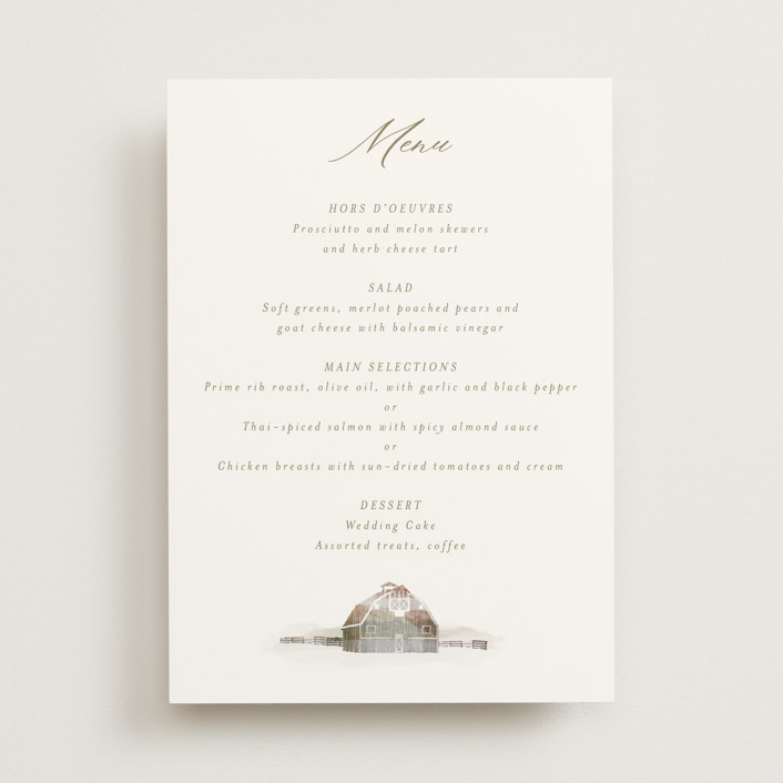 Rustic Barn Menus by AK Graphics | Minted