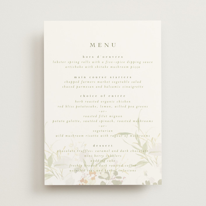 Meadow Burst Menus by Grace Kreinbrink | Minted