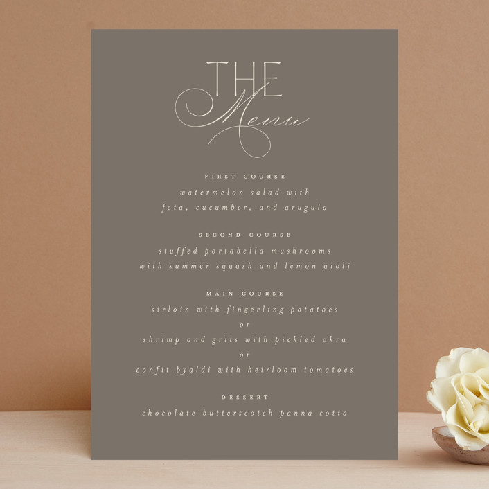 Formal Elegance Menus by Morgan Kendall | Minted