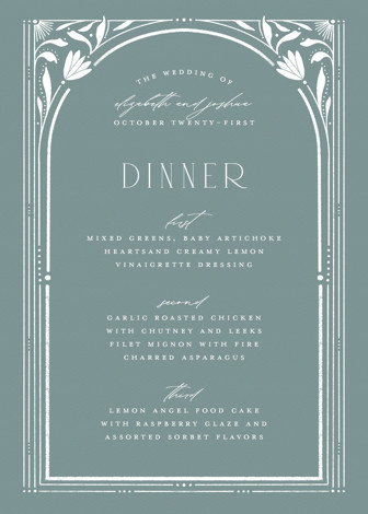 Nouveau Frame Menus by Ashley DeMeyere | Minted