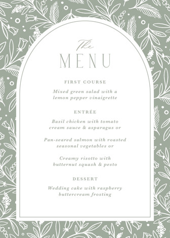 Simple Crest Menus by Kristen Smith | Minted