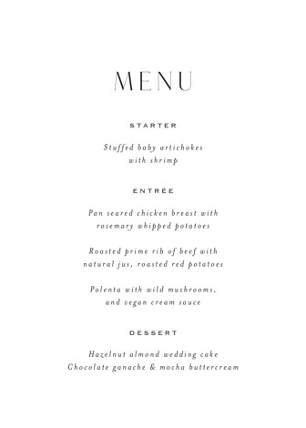 More Than Words Menu Cards by Design Lotus | Minted
