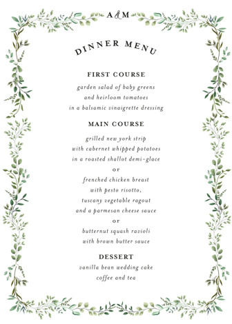 Monogramed Arch Menus by Susan Moyal | Minted