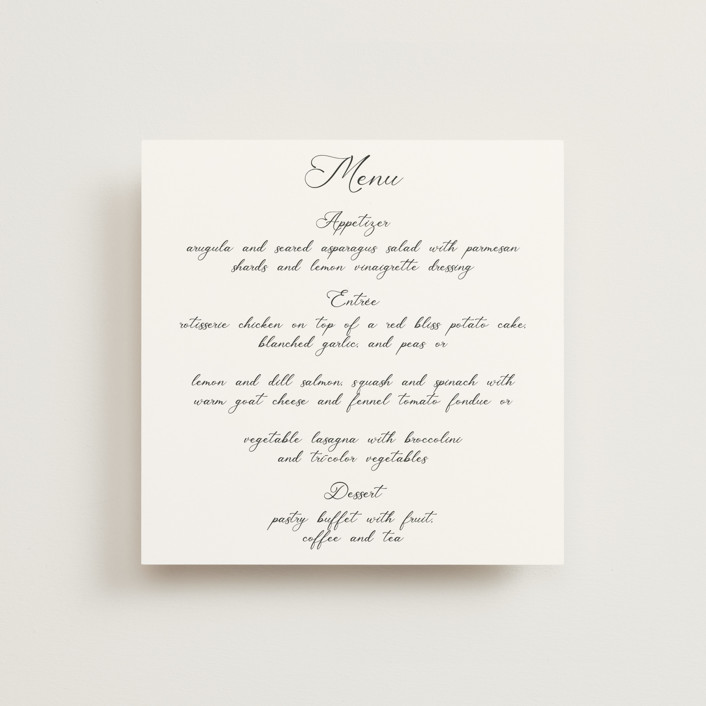Poem Menus by Maja Cunningham | Minted