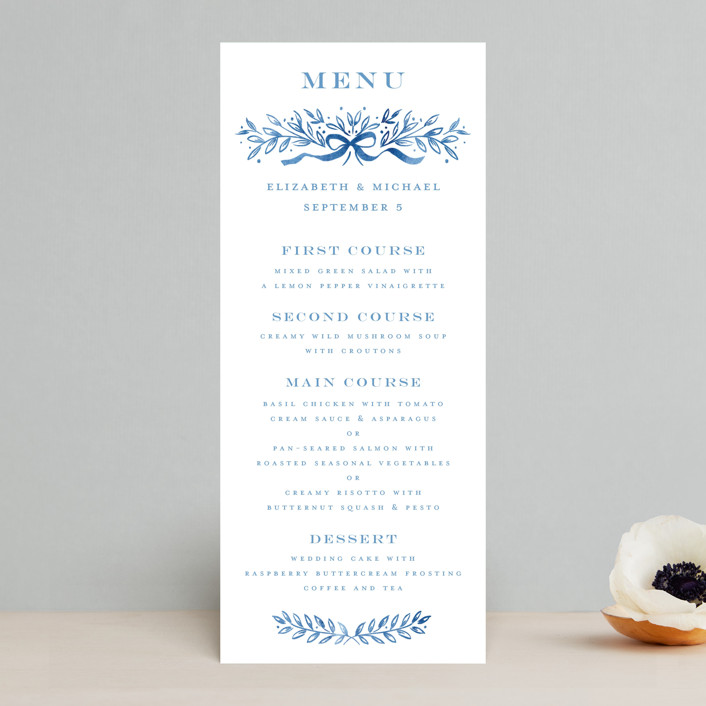 Royal Menus by Petra Kern | Minted