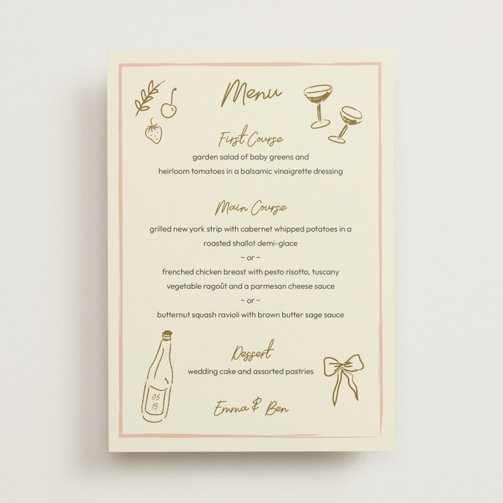 Handwritten Letter Menus by Helena Vitto | Minted