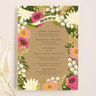 Floral Canopy Menus by Griffinbell Paper Co. | Minted
