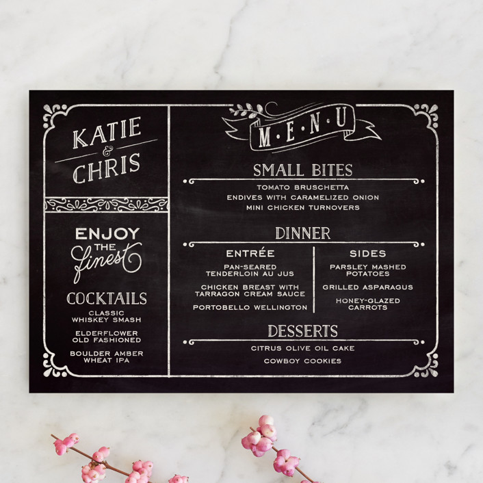 Slated Forever Menus by GeekInk Design | Minted