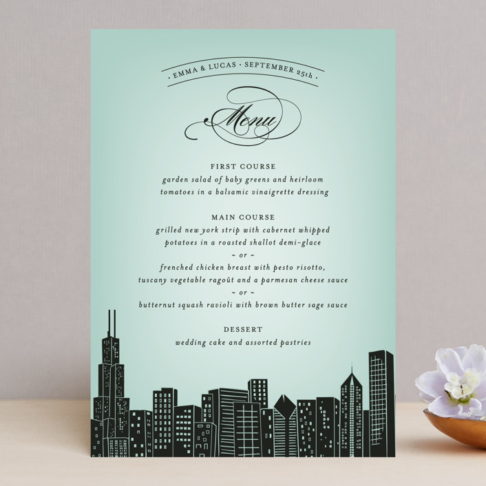 Big City - Chicago Menus by Hooray Creative | Minted
