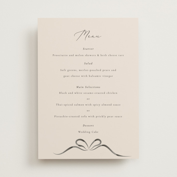Bow Menus by Corinne Malesic | Minted