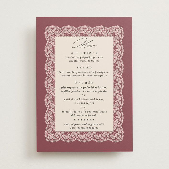 Chantilly Menus by Erica Krystek | Minted