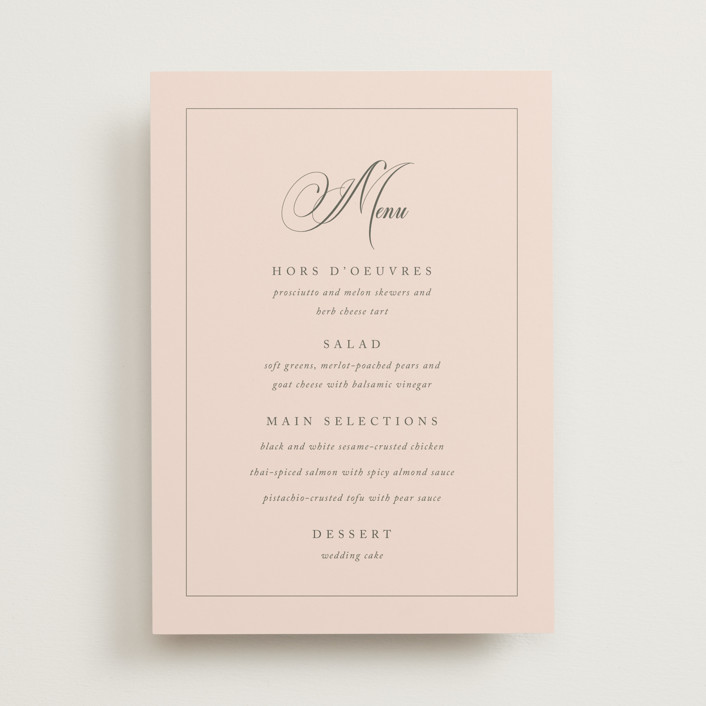 Wonderful Tonight Menus by Design Lotus | Minted