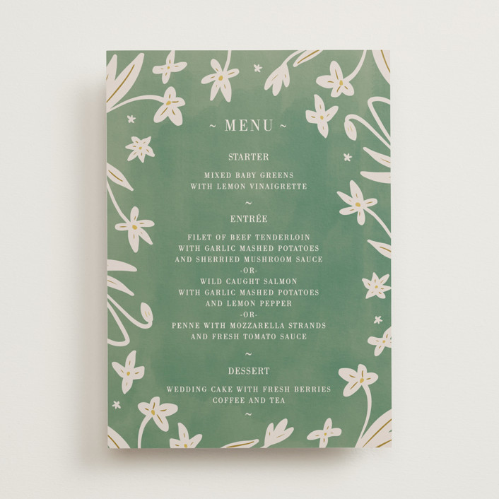 Friendly flowers Menus by Ani Somi | Minted