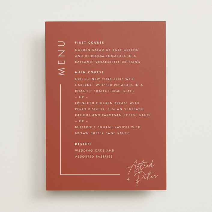 Jot Menus by Snow and Ivy | Minted