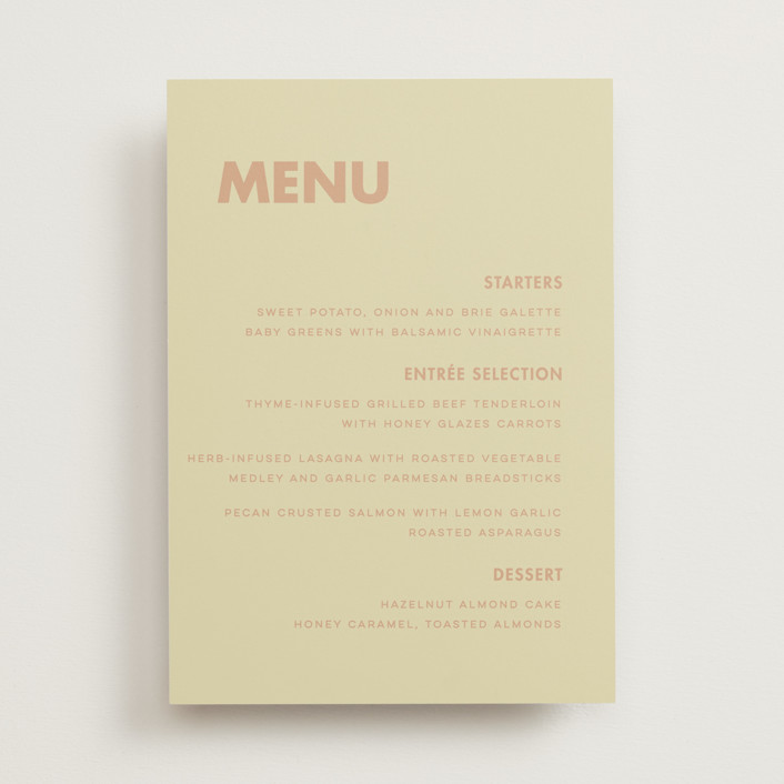 Sienna Menus by Ellen Schlegelmilch | Minted