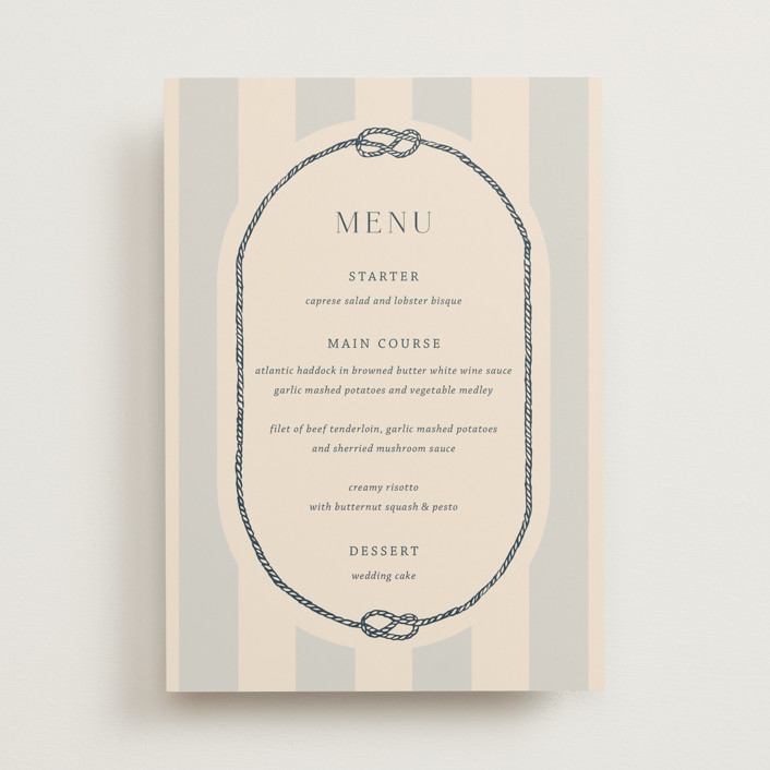 nautical nuptials Menus by Rebecca Durflinger | Minted