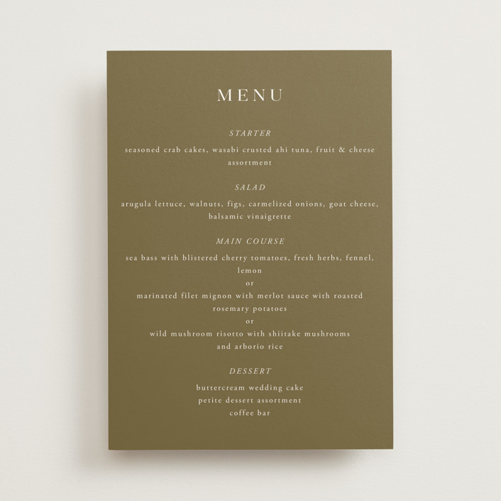 Savanna Menus by Lindsay Megahed | Minted