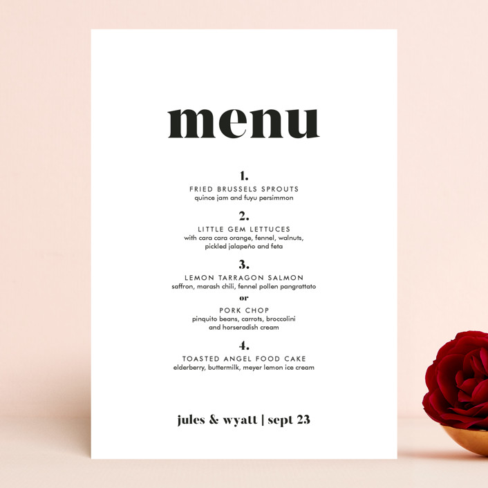 Nolita Menus by Annie Clark | Minted