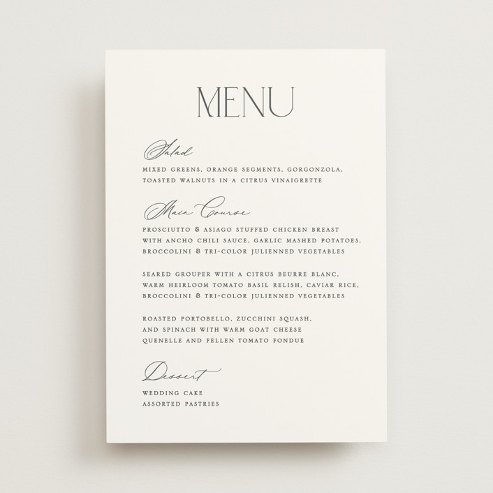 Contemporary Menus by Vanessa Doyle | Minted