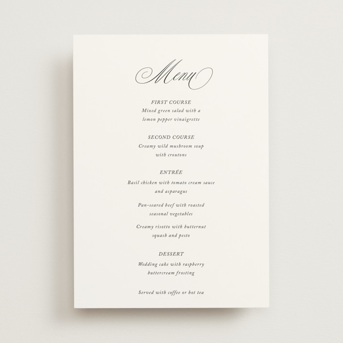When I Fall In Love Menus by Design Lotus | Minted