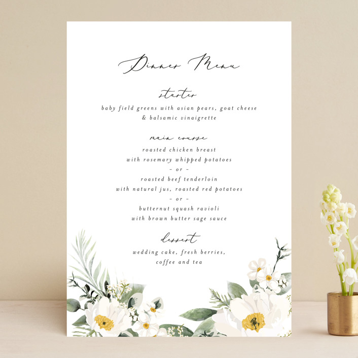 Botanical Swag Menus by Susan Moyal | Minted