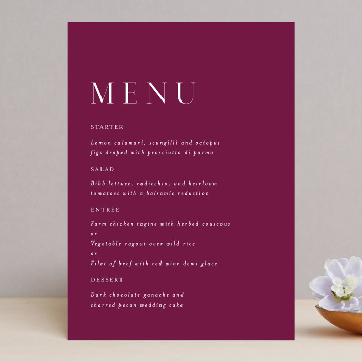 veranda Menus by Angela Marzuki | Minted