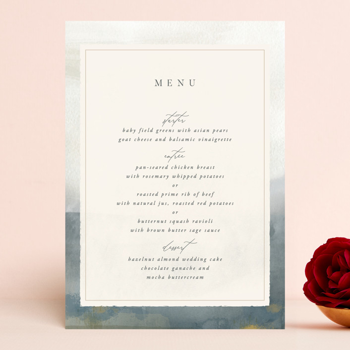 Lakefront Menus by Robert and Stella | Minted