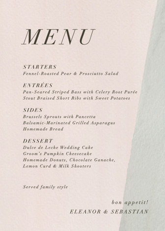Eleanor Menus by Creative Parasol | Minted