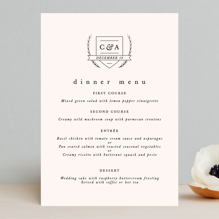 Astor Menus by Carly Reed Walker | Minted